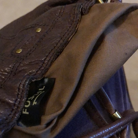 Fossil | Bags | Fossil Crossbody Brown Leather Pouch Design | Poshmark